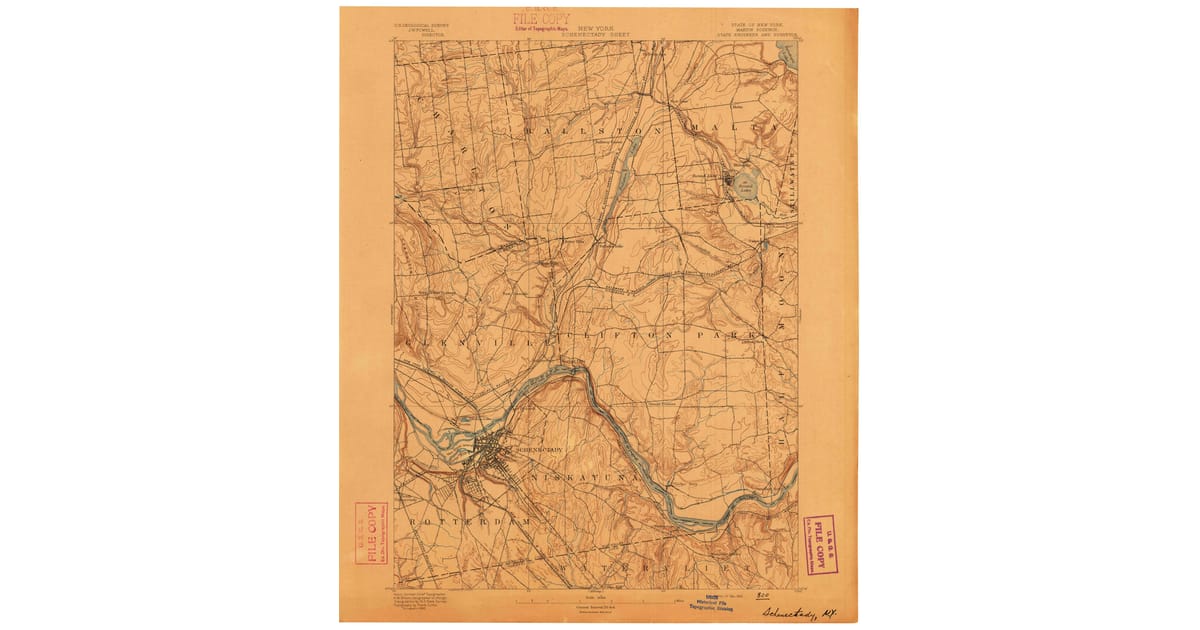 Old Maps of Schenectady, NY for Genealogy | Pastmaps