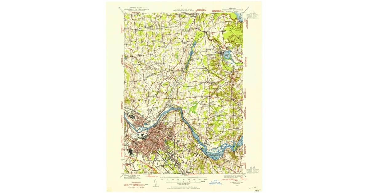 1947 Map of Schenectady, NY — High-Res | Pastmaps