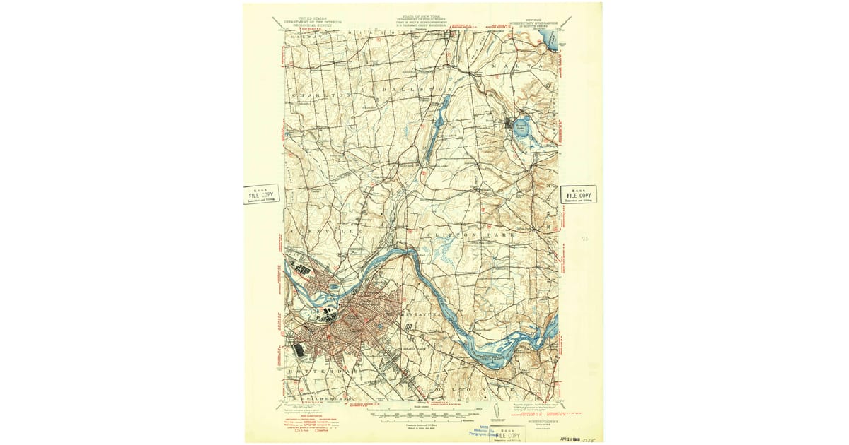 1949 Map of Schenectady, NY — High-Res | Pastmaps