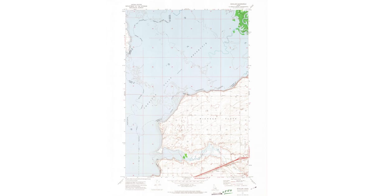 1971 Map of Schiller, Power County, ID — High-Res | Pastmaps