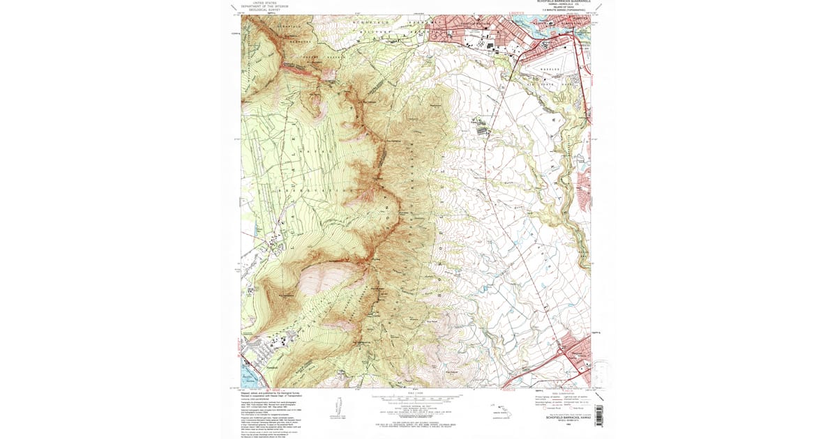 1980s Maps of Kunia Camp, HI | Pastmaps