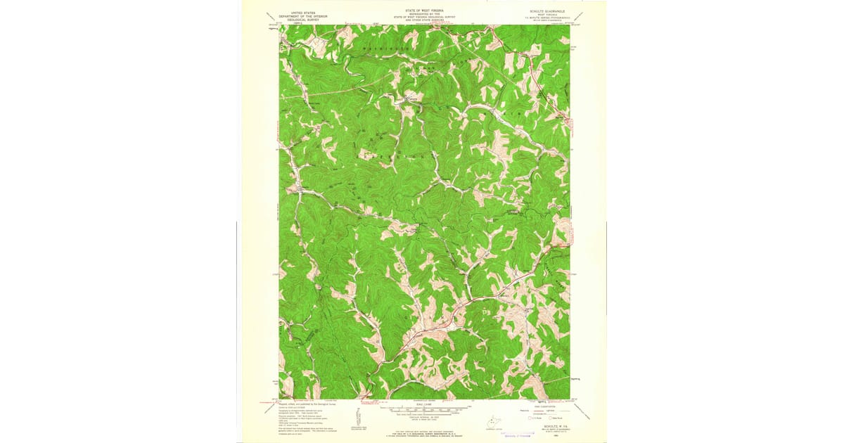 1961 Map of Schultz, Pleasants County, WV — High-Res | Pastmaps