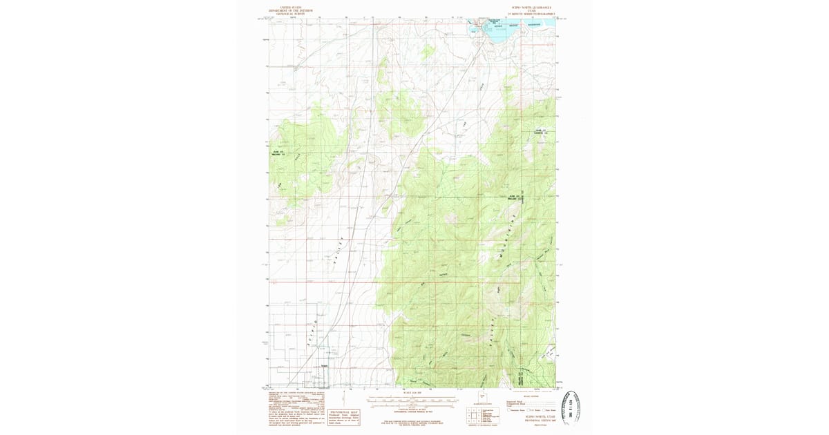 1985 Map of Scipio North, Juab County, UT — High-Res | Pastmaps