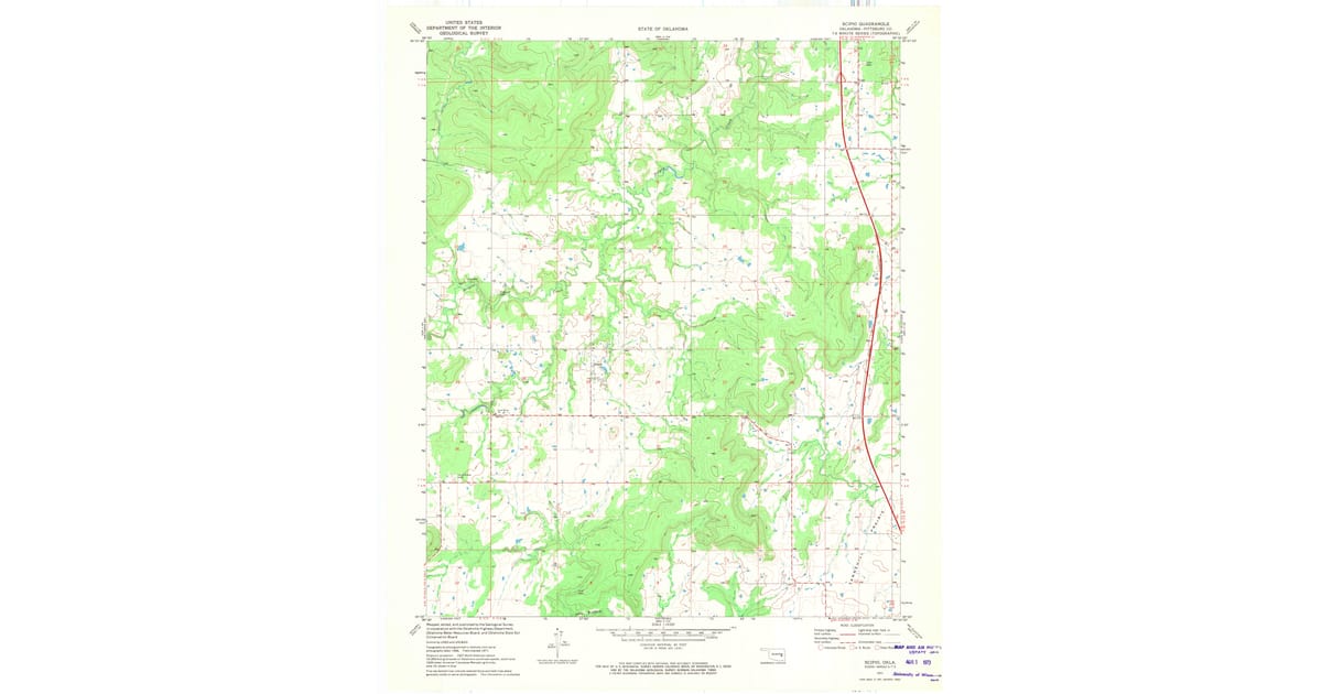1971 Map of Scipio, OK — High-Res | Pastmaps