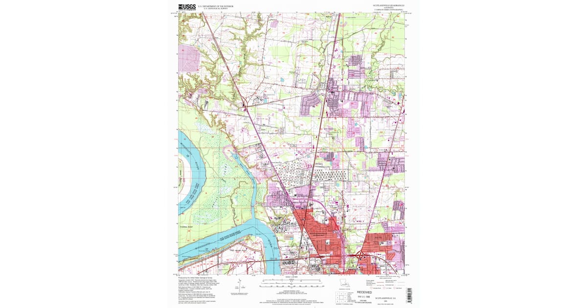 1990s Maps of Monterey, LA | Pastmaps