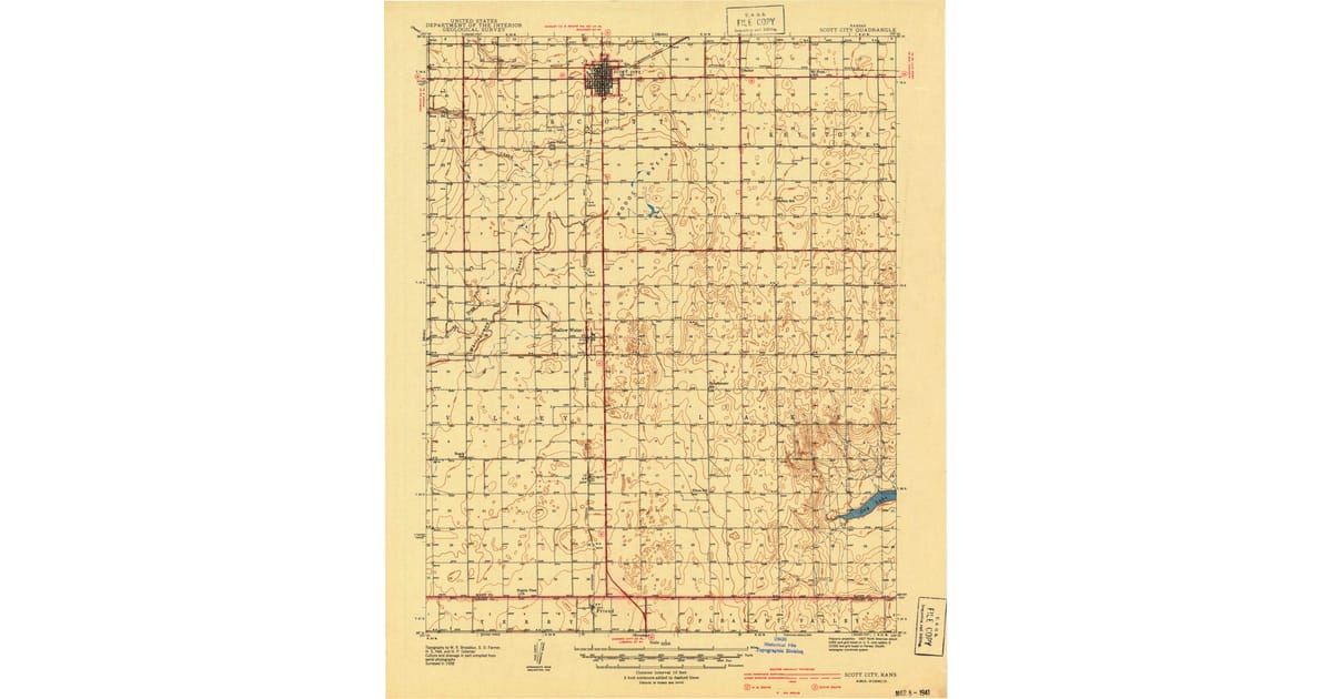 1940s Maps of Scott County, KS | Pastmaps