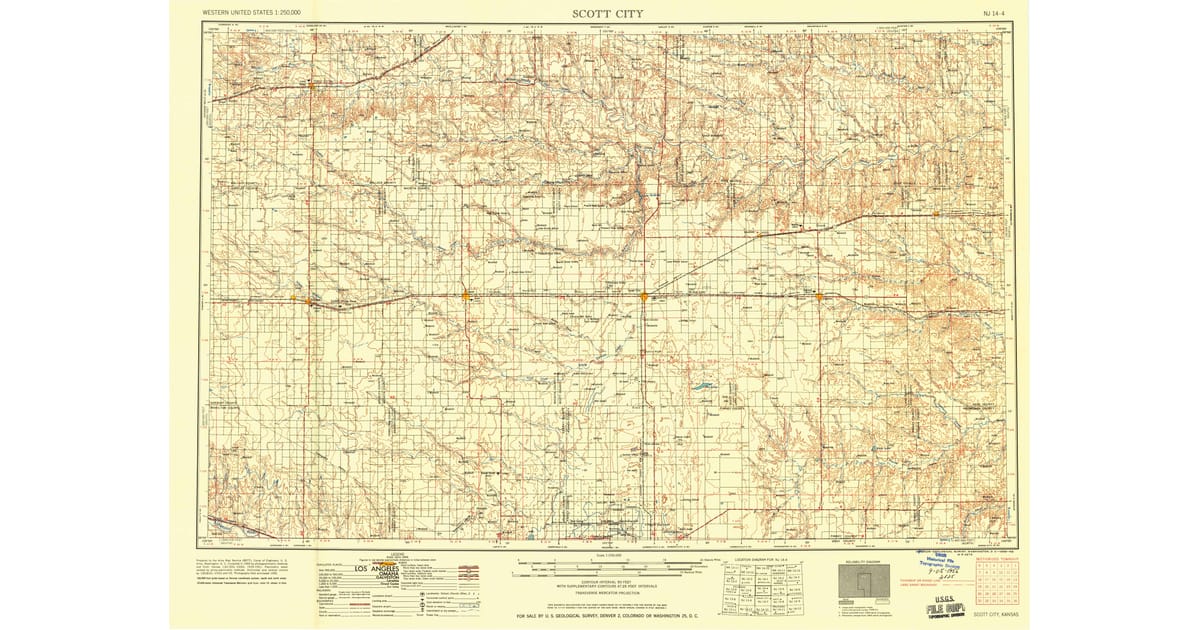 1958 Map of Scott City, KS — High-Res | Pastmaps