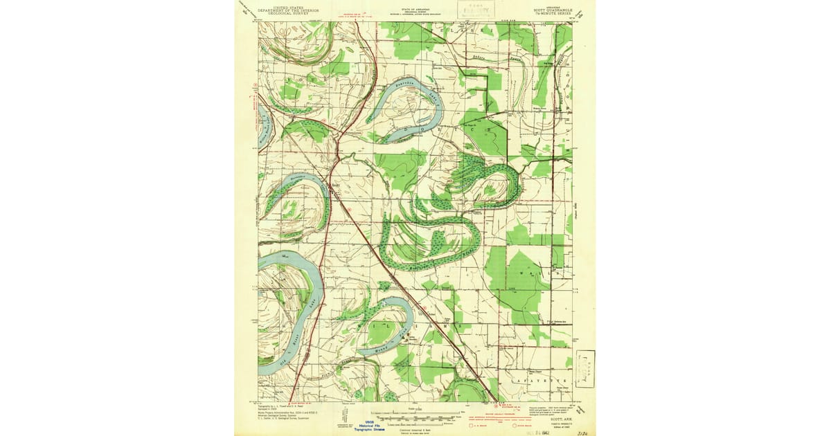 1940s Maps of Scott, AR | Pastmaps
