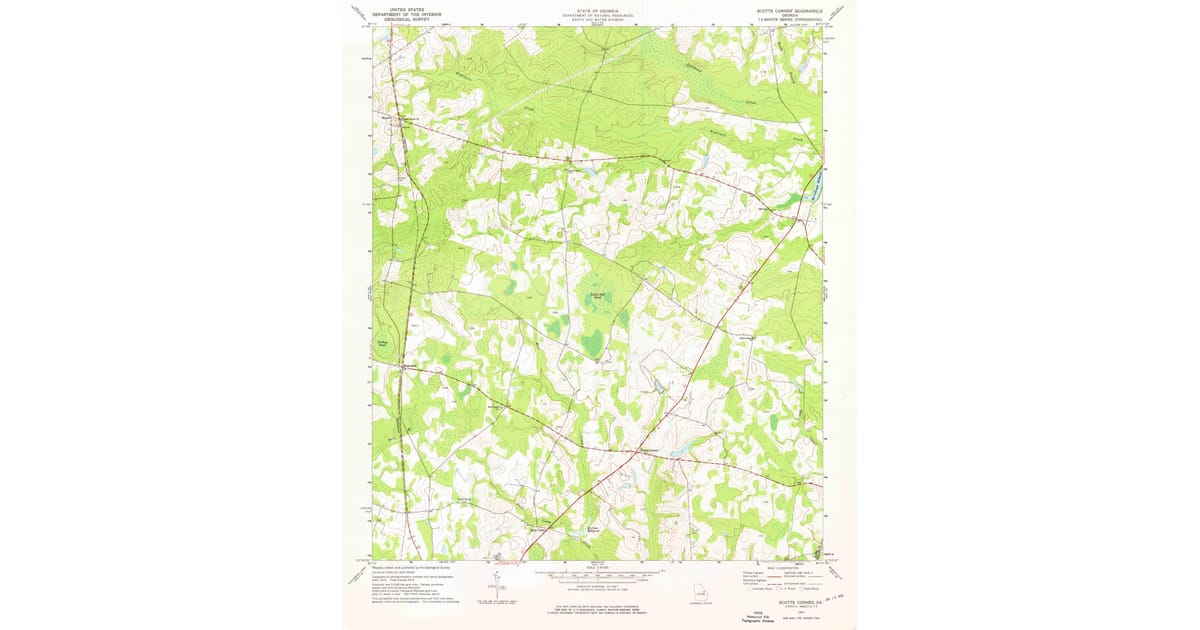 1974 Map of Scotts Corner, Burke County, GA — High-Res | Pastmaps