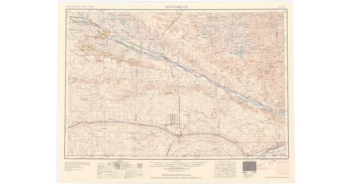 1958 Map of Scottsbluff, NE — High-Res | Pastmaps