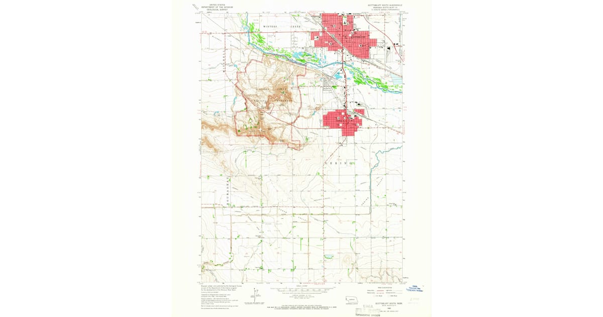 1963 Map of Scottsbluff South, Scotts Bluff County, NE — High-Res ...