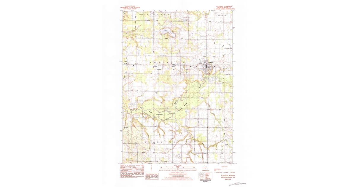 1983 Map of Scottville, MI — High-Res | Pastmaps