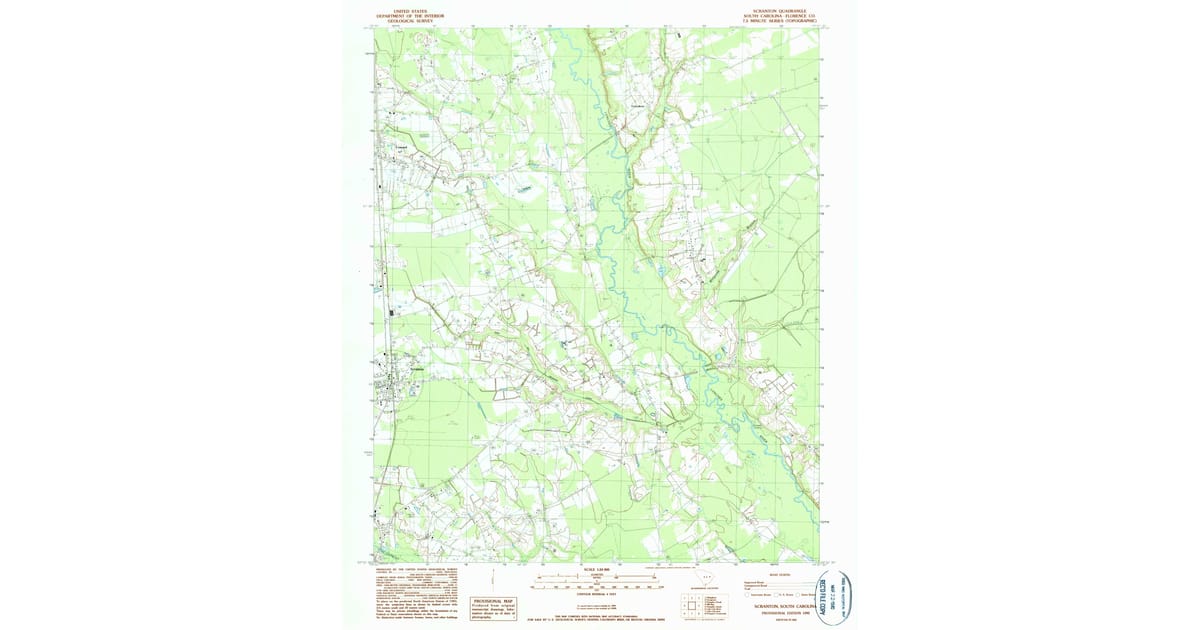 1990s Maps of Scranton, SC | Pastmaps