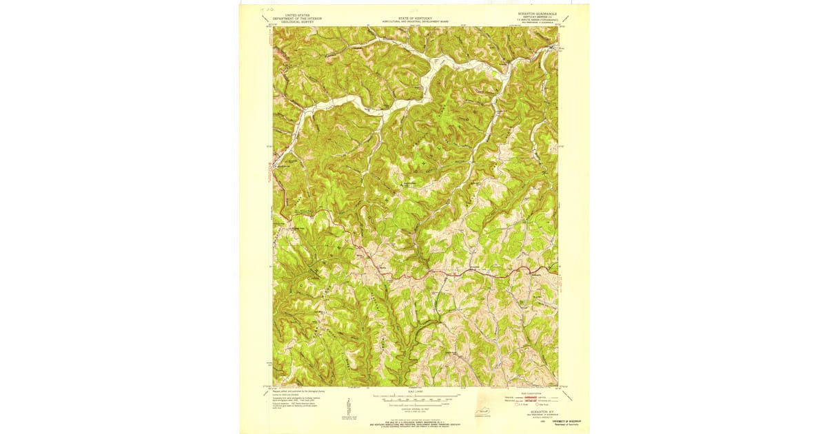 1950s Maps of Mariba, KY | Pastmaps