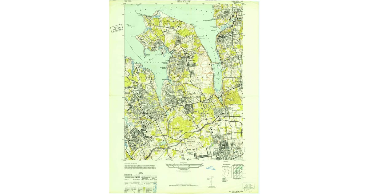 1947 Map of Sea Cliff, NY — High-Res | Pastmaps