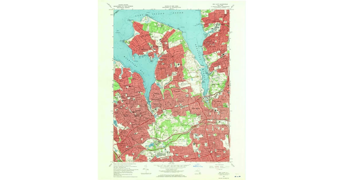 1968 Map of Sea Cliff, NY — High-Res | Pastmaps