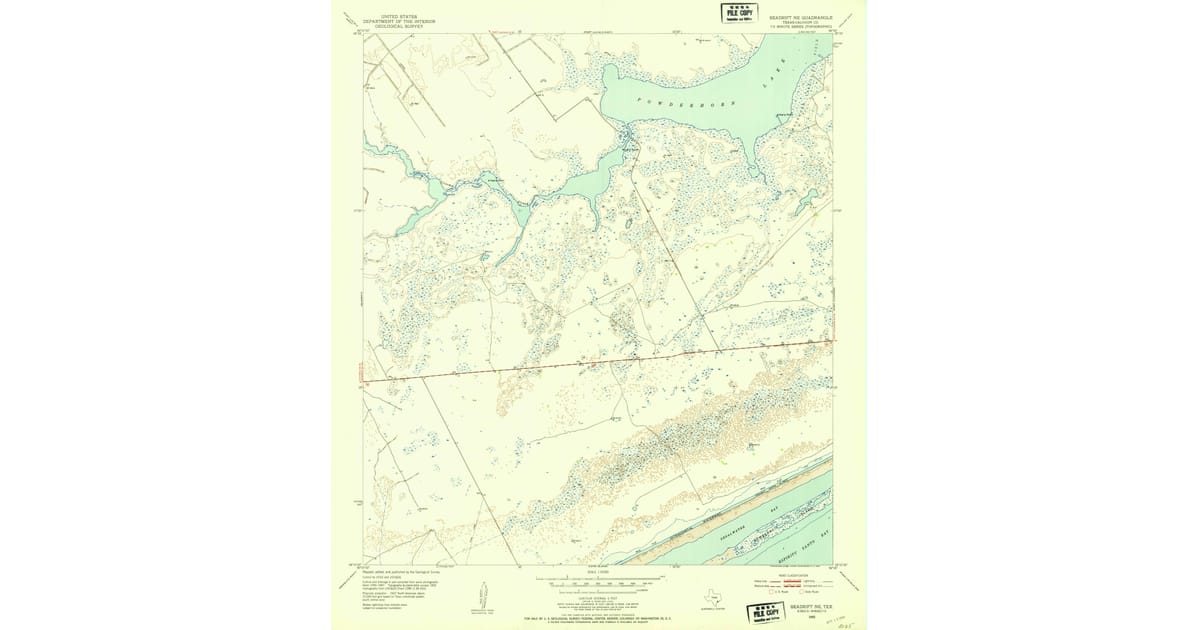 1952 Map of Seadrift NE, Calhoun County, TX — High-Res | Pastmaps