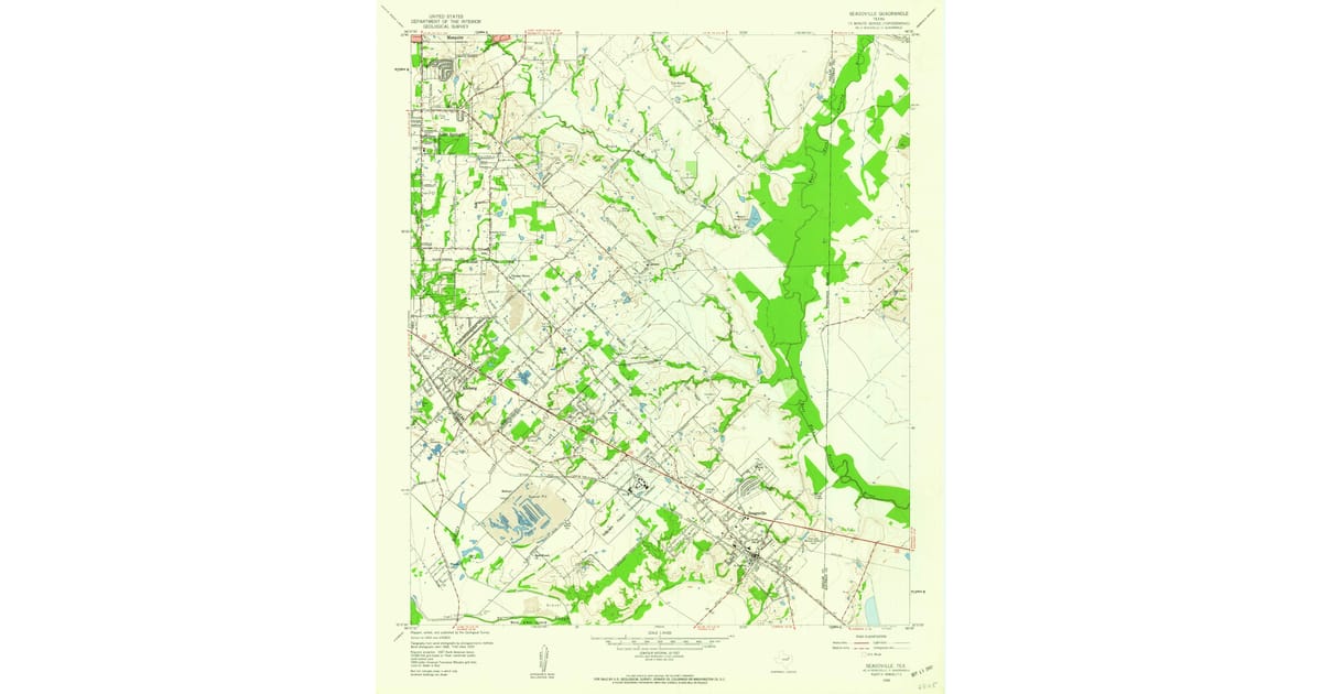1959 Map of Seagoville, TX — High-Res | Pastmaps