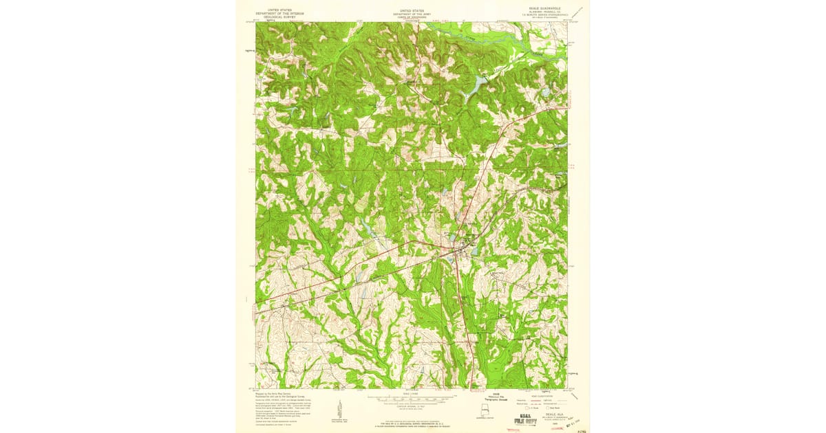 1955 Map of Seale, Russell County, AL — High-Res | Pastmaps