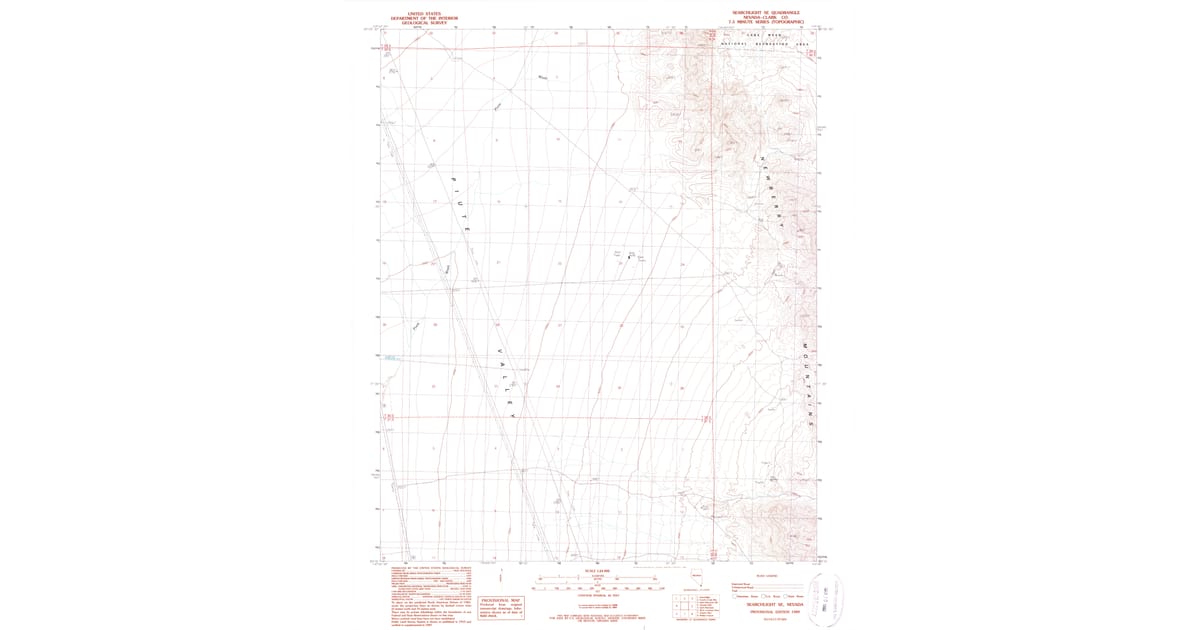 1989 Map of Searchlight SE, Clark County, NV — High-Res | Pastmaps