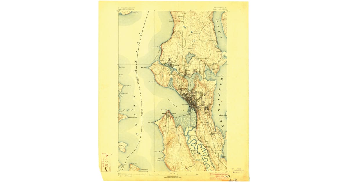 Old Maps of Seattle, WA for Academic Research | Pastmaps
