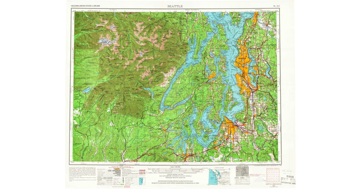 1950s Maps of Liberty Ridge, Renton | Pastmaps