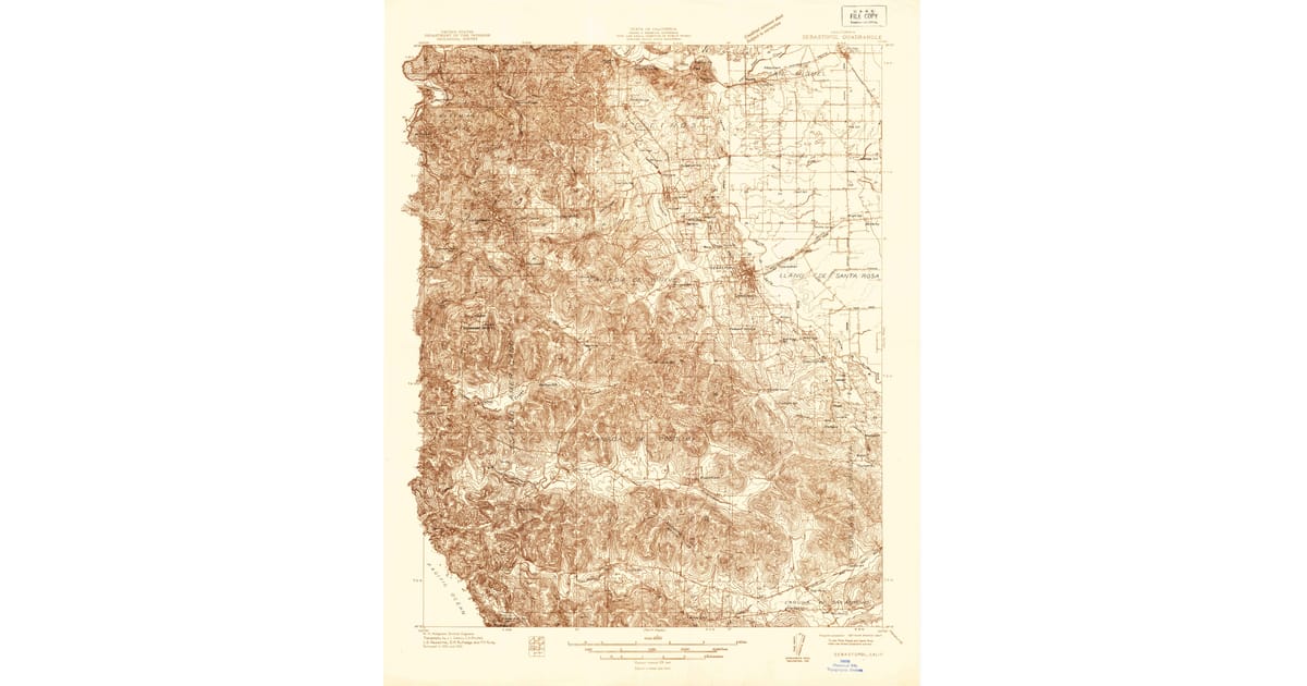 1935 Map of Sebastopol, CA — High-Res | Pastmaps