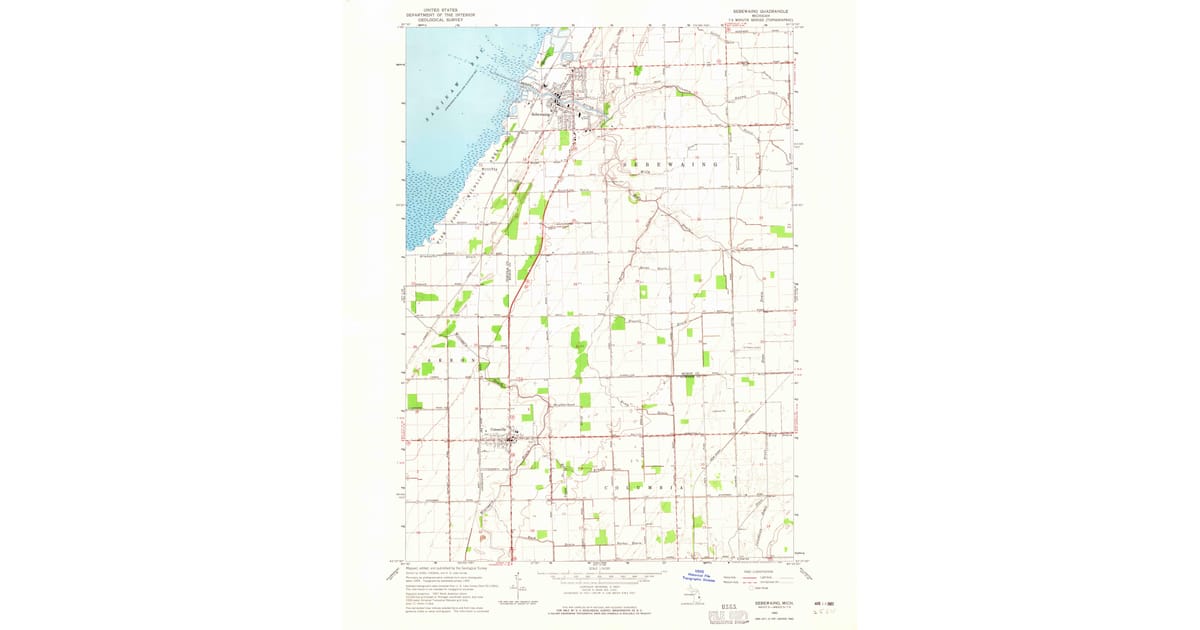 1963 Map of Sebewaing, MI — High-Res | Pastmaps