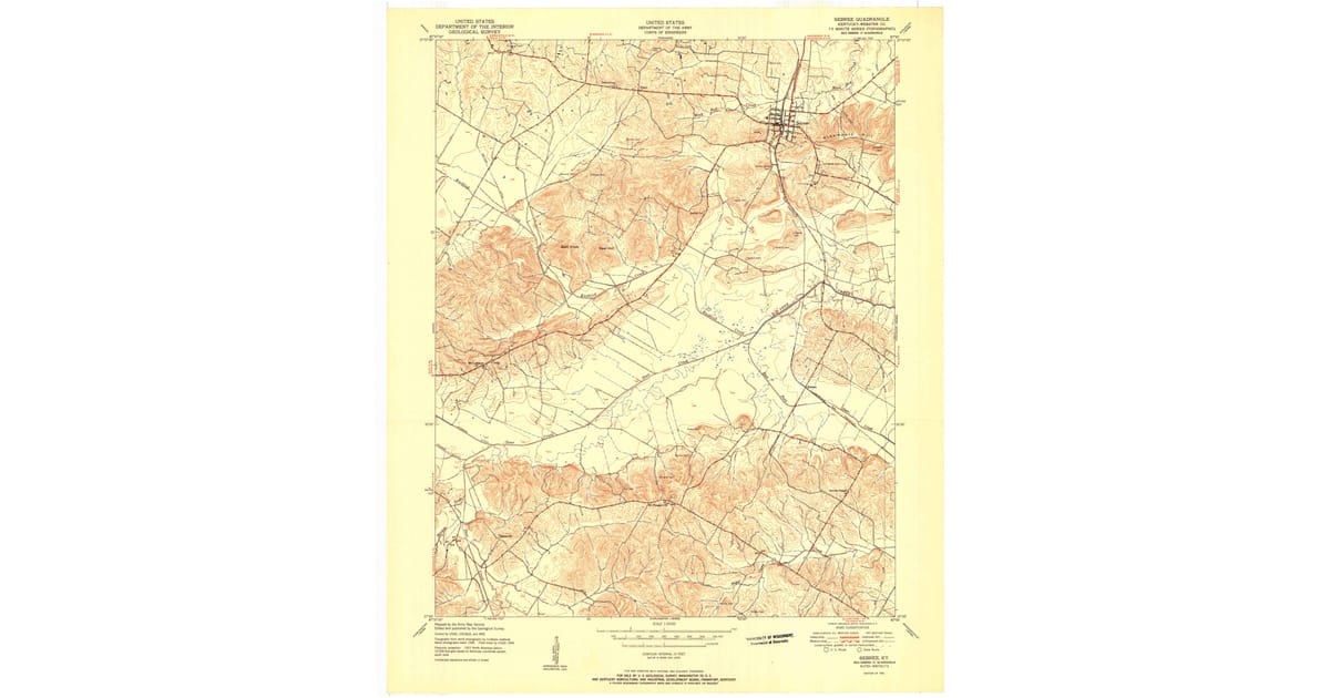 1951 Map of Sebree, KY — High-Res | Pastmaps