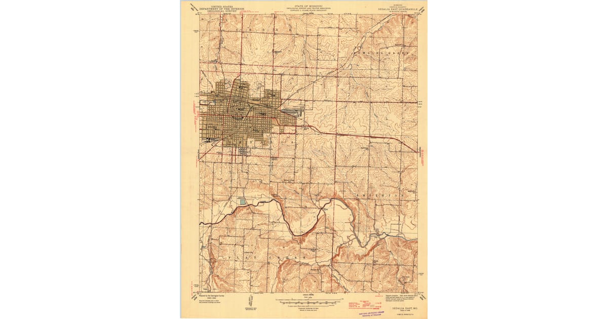 1946 Map of Sedalia East, Pettis County, MO — High-Res, 1946 Print #2 ...