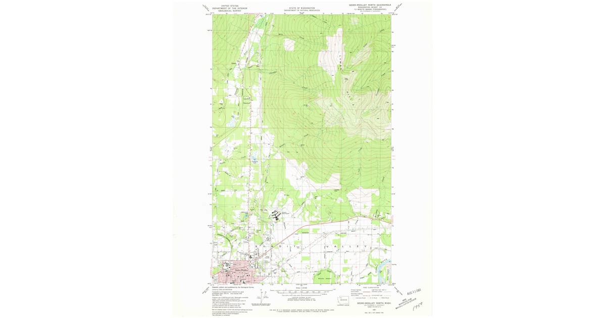 1980s Maps of Sedro-Woolley, WA | Pastmaps