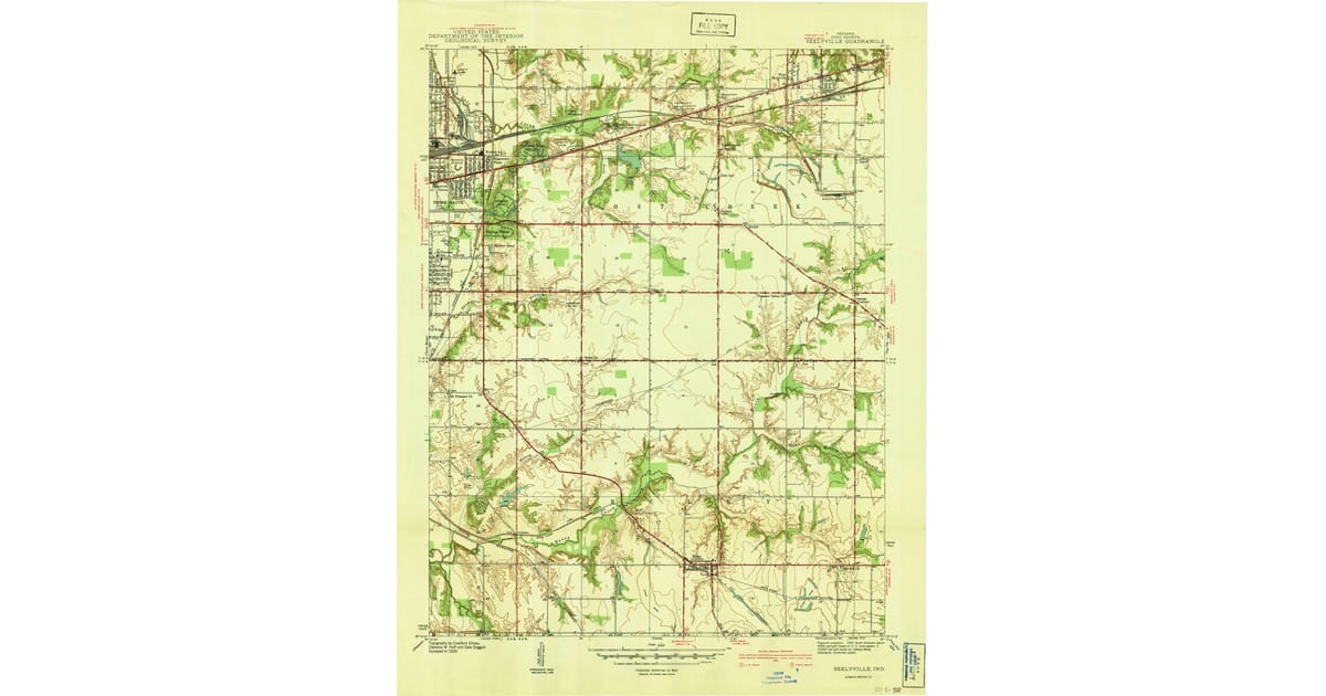 Old Maps of Terre Haute, IN for Hiking & Exploration | Pastmaps