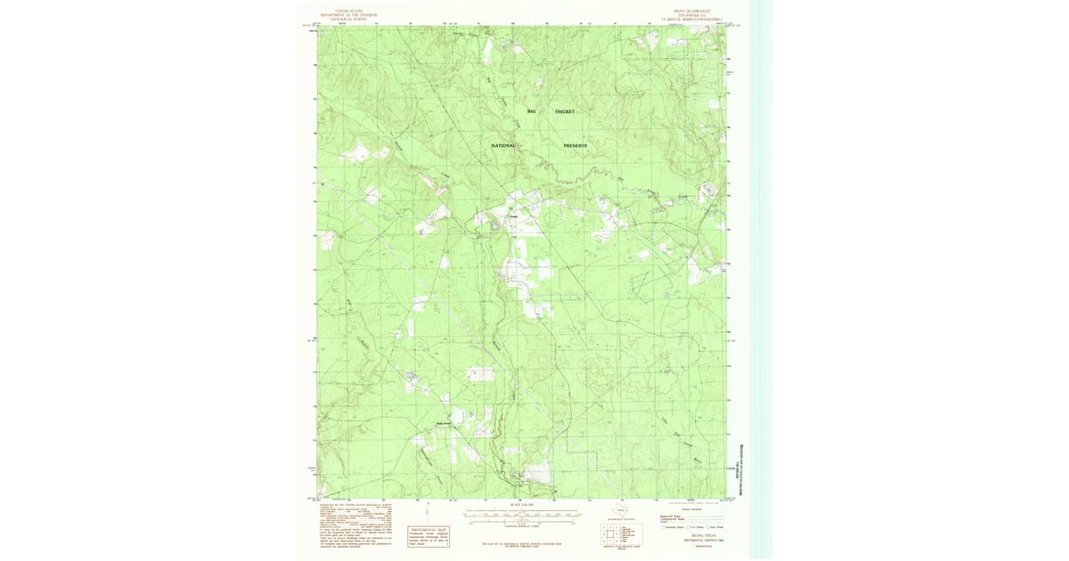 1984 Map of Segno, Polk County, TX — High-Res | Pastmaps