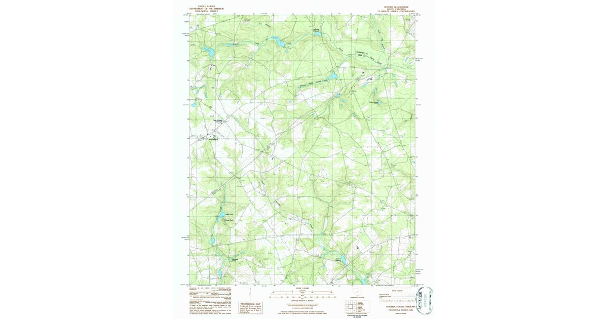 1986 Map of Seivern, Aiken County, SC — High-Res | Pastmaps