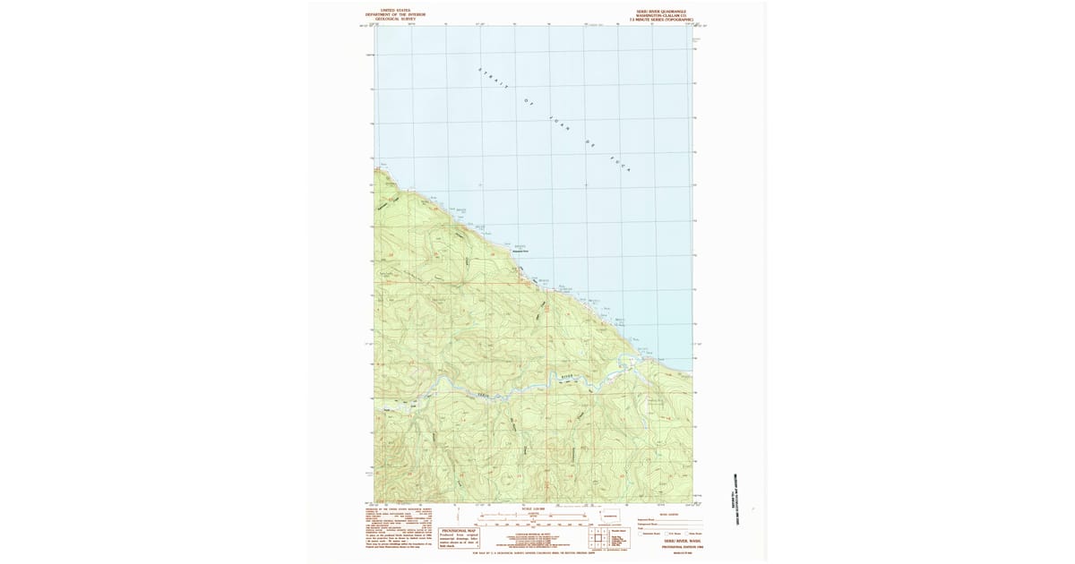 1984 Map of Sekiu River, Clallam County, WA — High-Res | Pastmaps