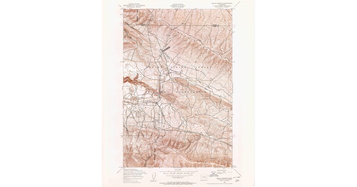 1953 Map of Selah Springs, Yakima County, WA — High-Res | Pastmaps