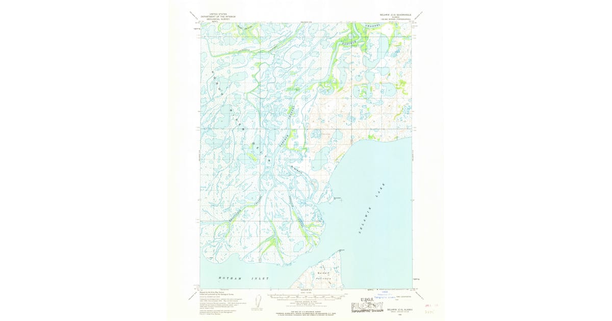 1955 Map of Selawik C-5, Northwest Arctic Borough, AK — High-Res | Pastmaps