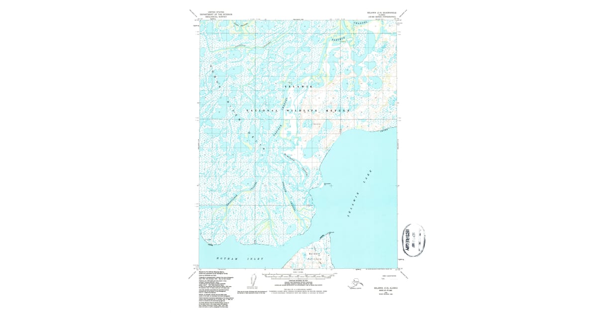 1955 Map of Selawik C-5, Northwest Arctic Borough, AK — High-Res, 1987 ...