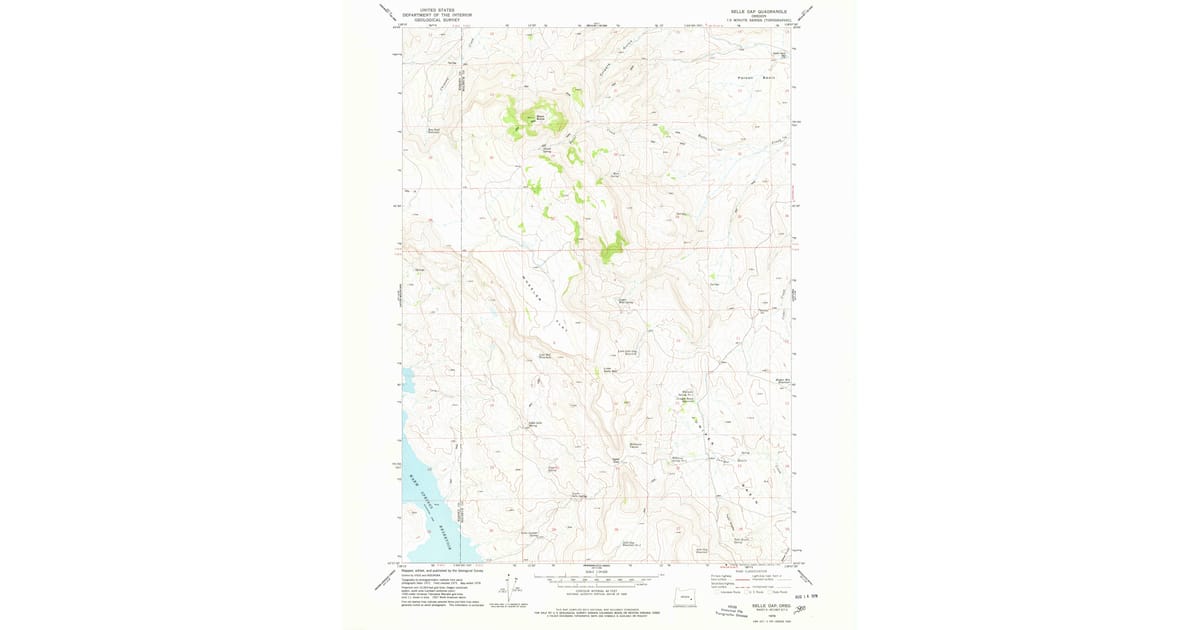 1978 Map of Selle Gap, Malheur County, OR — High-Res | Pastmaps