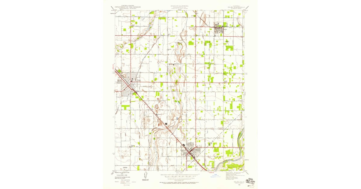 1946 Map of Selma, CA — High-Res | Pastmaps