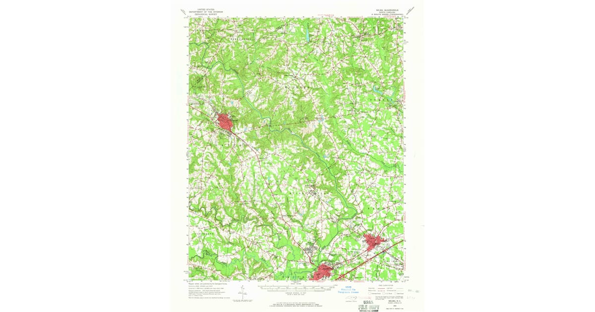 1964 Map of Selma, NC — High-Res | Pastmaps