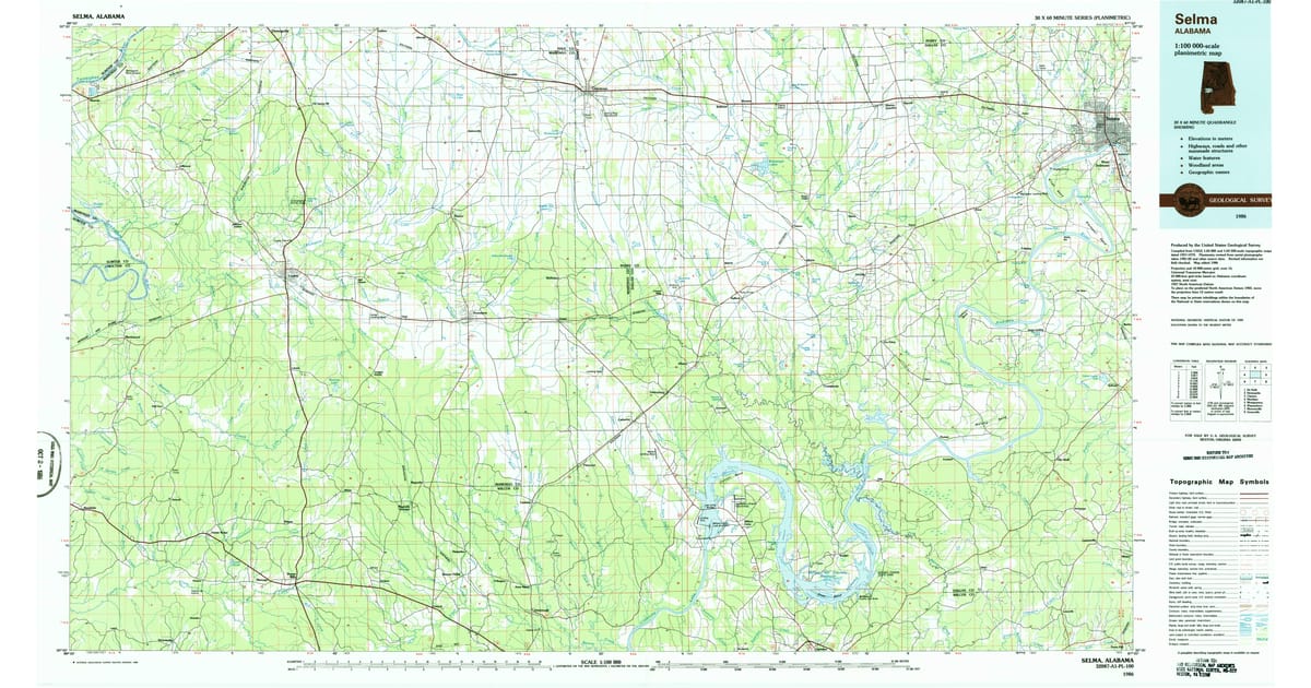 1986 Map of Selma, AL — High-Res | Pastmaps