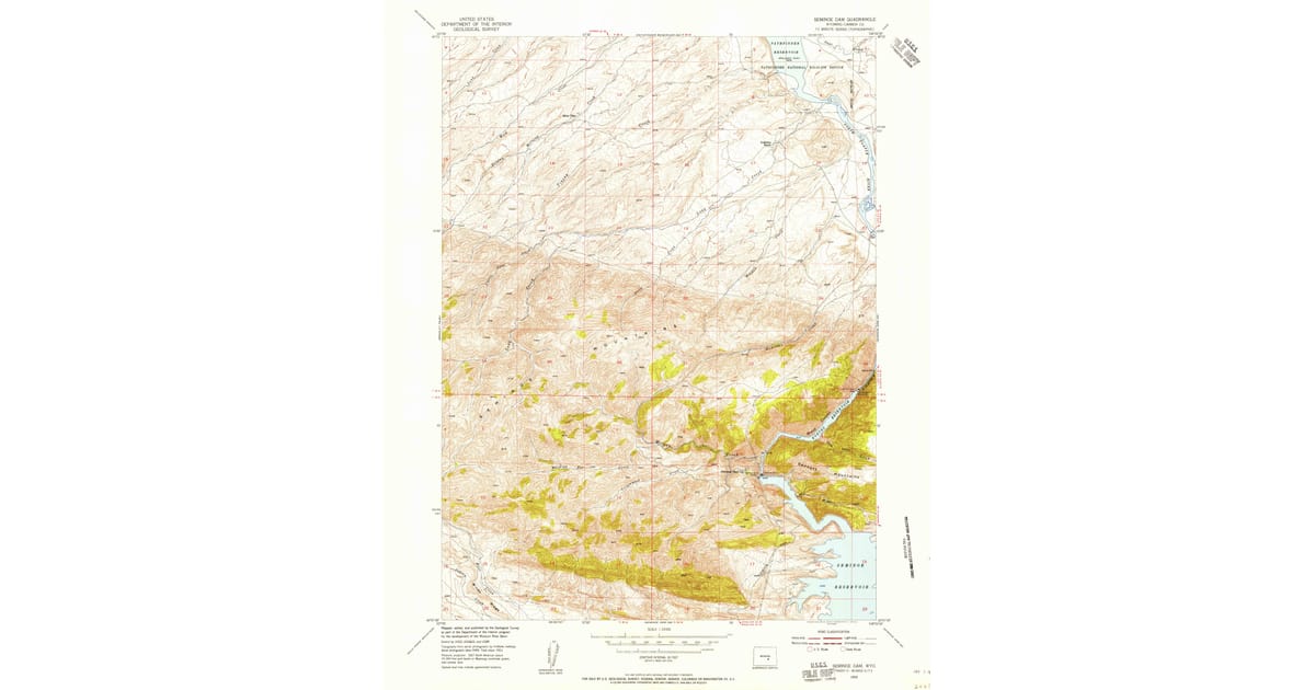Old Maps of Seminoe Dam, WY | Pastmaps