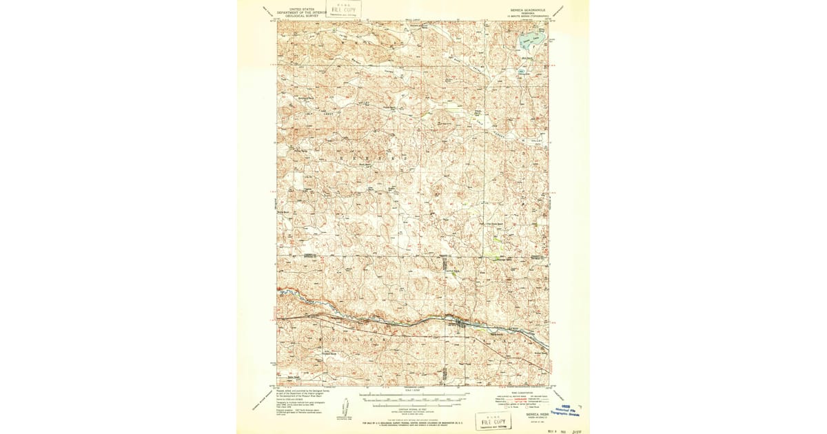 1951 Map of Seneca, NE — High-Res | Pastmaps