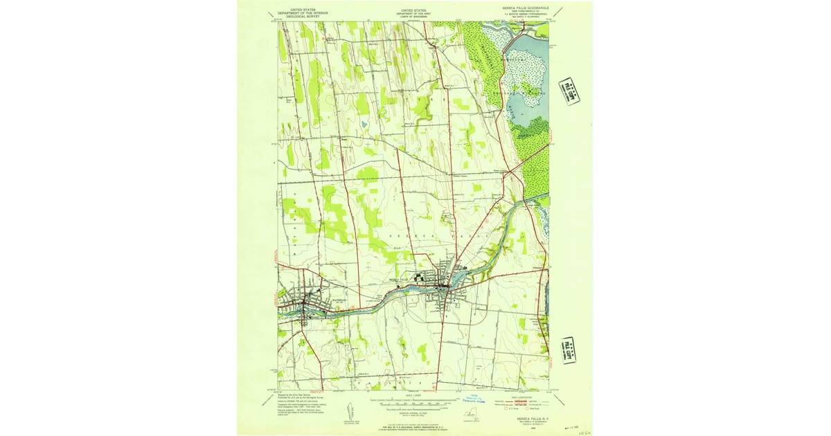 1943 Map of Seneca Falls, Seneca County, NY — High-Res | Pastmaps