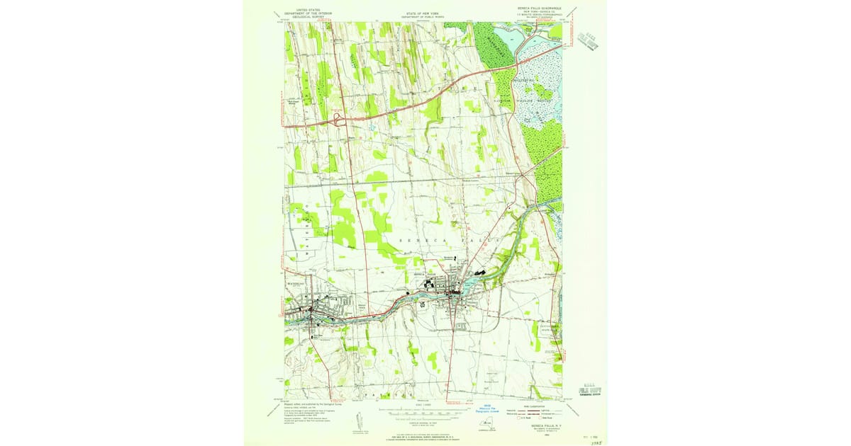 1953 Map of Seneca Falls, Seneca County, NY — High-Res | Pastmaps