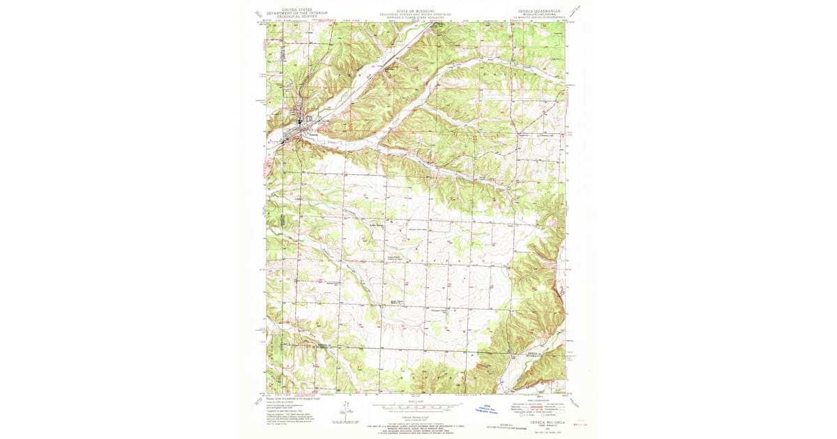 1949 Map of Seneca, MO — High-Res | Pastmaps