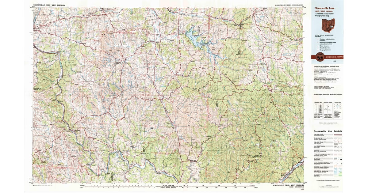 1980s Maps of Beverly, OH | Pastmaps