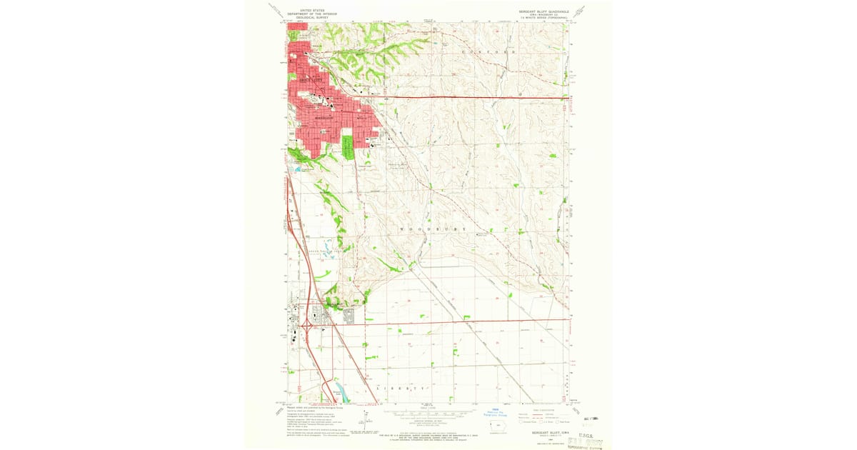 1964 Map of Sergeant Bluff, IA — High-Res | Pastmaps