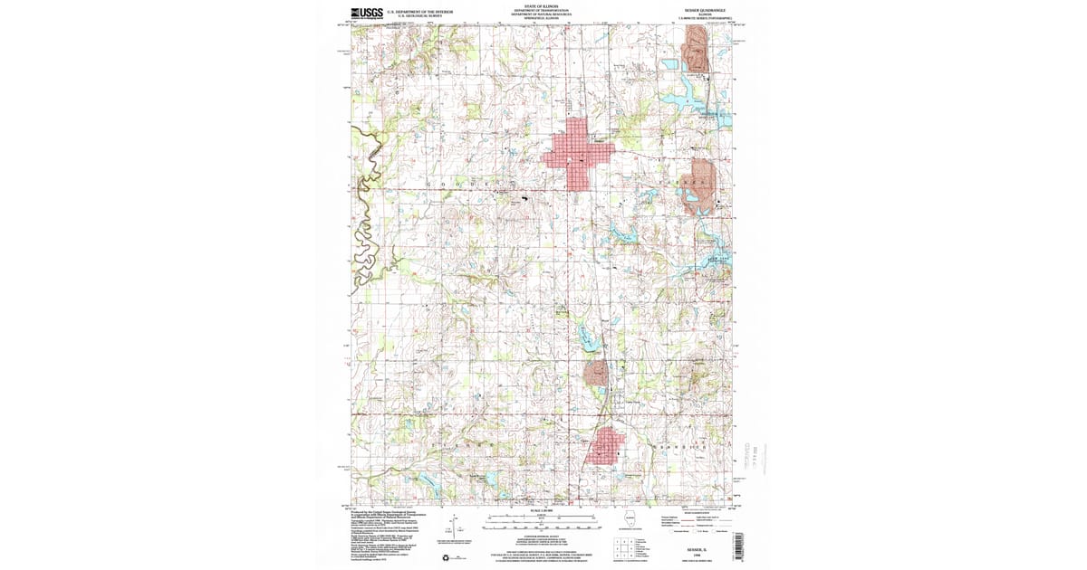 1990s Maps of Jefferson County, IL | Pastmaps